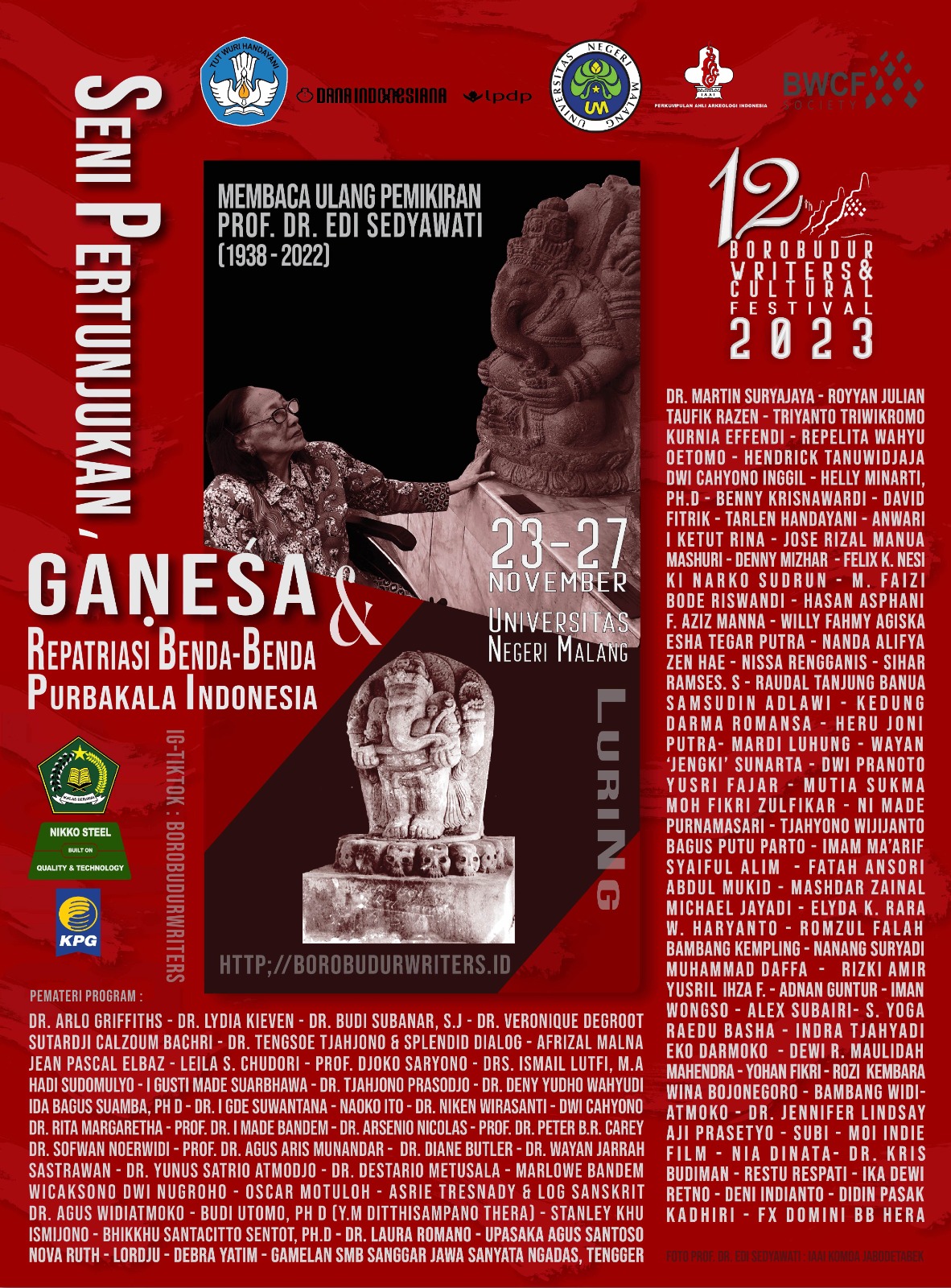 BWCF 2023 Bakal Bahas Spektrum Pemikiran Edi Sedyawati - Penaberita.id